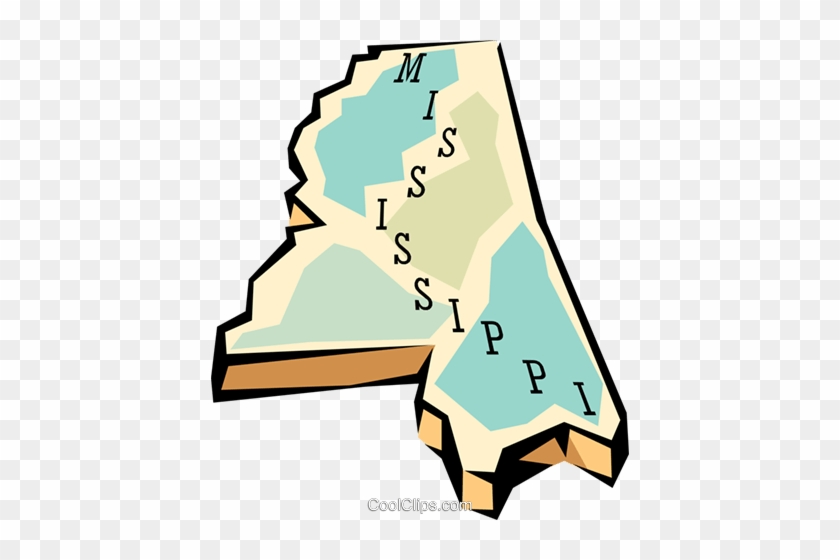 Mississippi State Map Royalty Free Vector Clip Art - Mississippi State ...