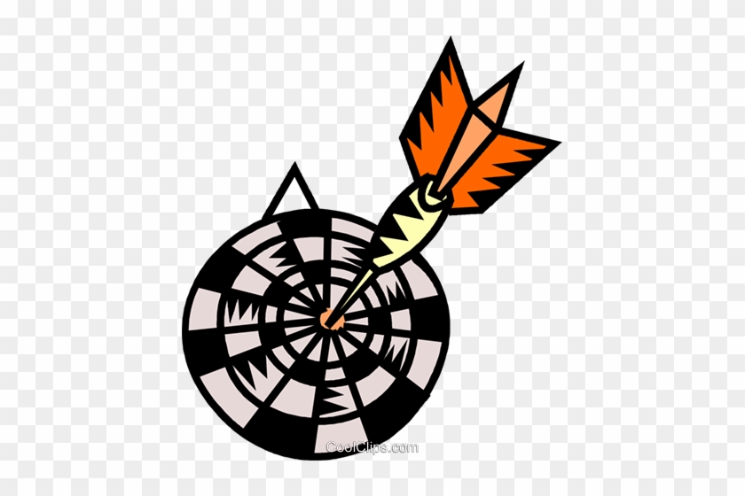Dartboard With Dart Royalty Free Vector Clip Art Illustration ...