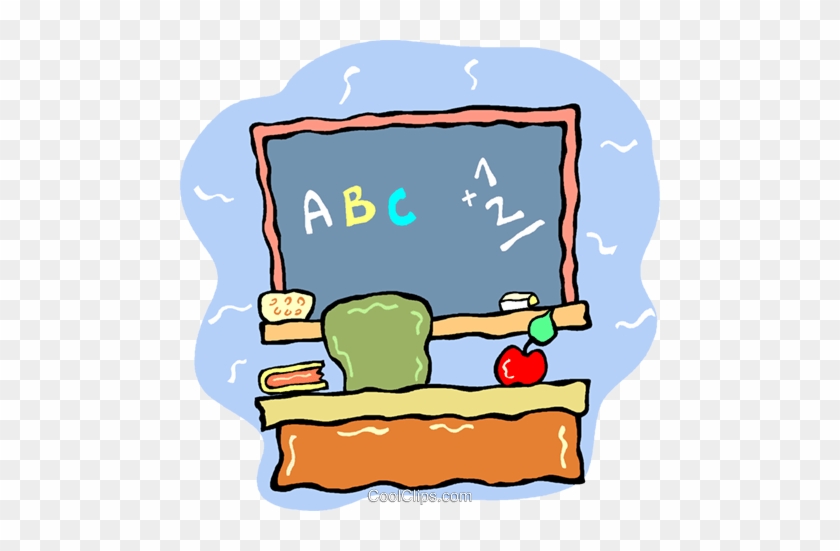 Teachers Desk Royalty Free Vector Clip Art Illustration - Teachers Desk ...