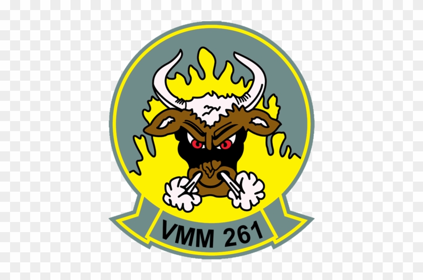 Usmc Vmm-261 Raging Bulls Sticker - Emblem - Full Size PNG Clipart ...