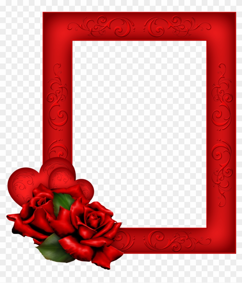 Beautiful Transparent Png Red Frame With Roses - Beautiful Transparent ...