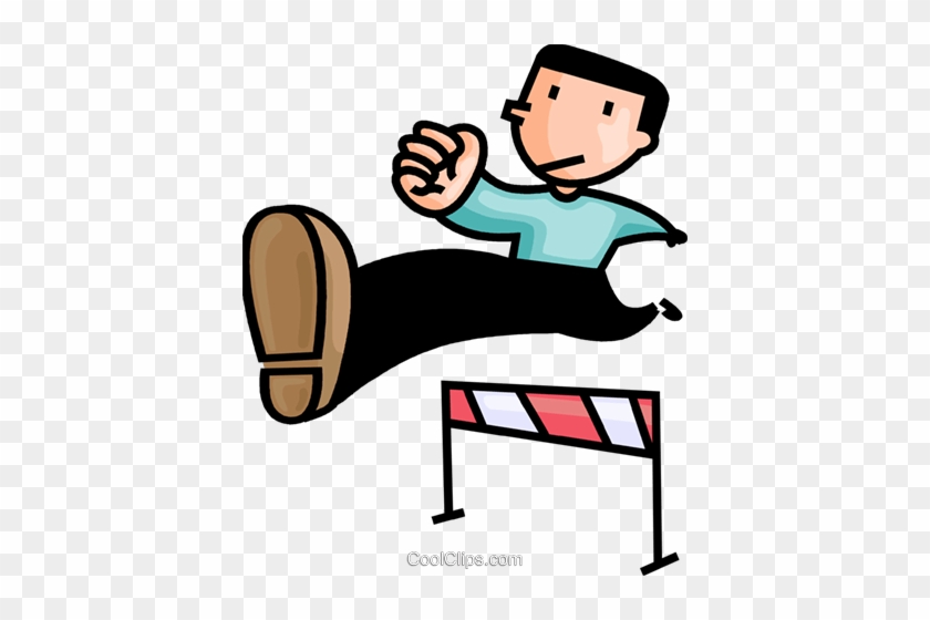 Man Running The Hurdles Royalty Free Vector Clip Art - Man Running The ...