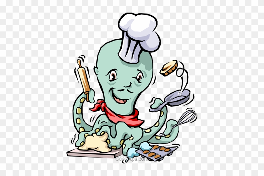 Octopus Chef Royalty Free Vector Clip Art Illustration - Octopus Chef ...