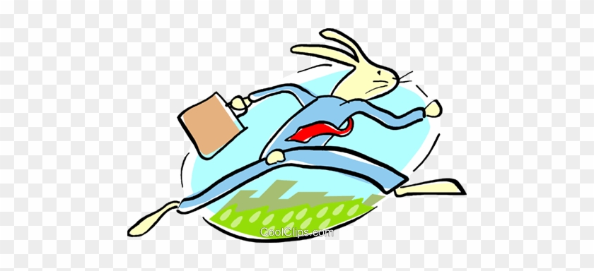Business Rabbit Running Royalty Free Vector Clip Art - Business Rabbit ...