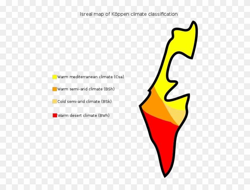 Israel Map Of Köppen Climate Classification - Israel Map Of Köppen ...