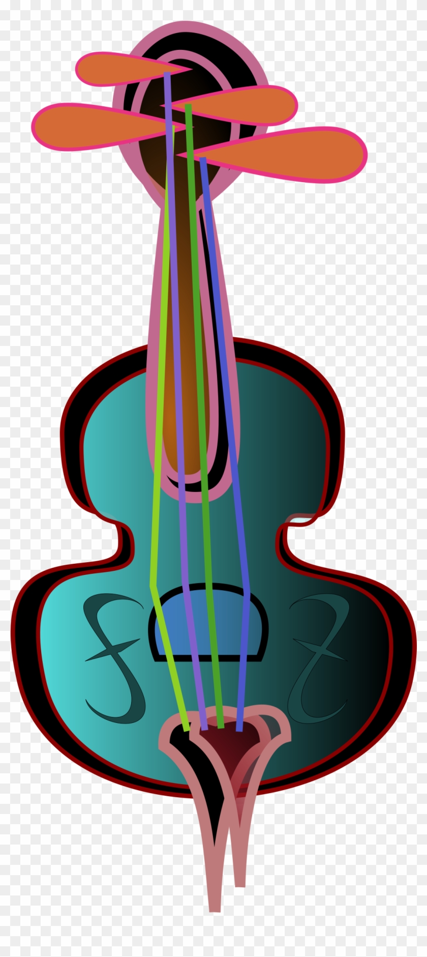 Free To Use Public Domain Music Clip Art - Set 4 Violin Themed 3" Sew ...