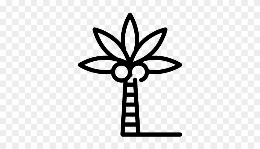 Coconut Tree Vector - Marijuana Leaf Symbol - Full Size PNG Clipart ...