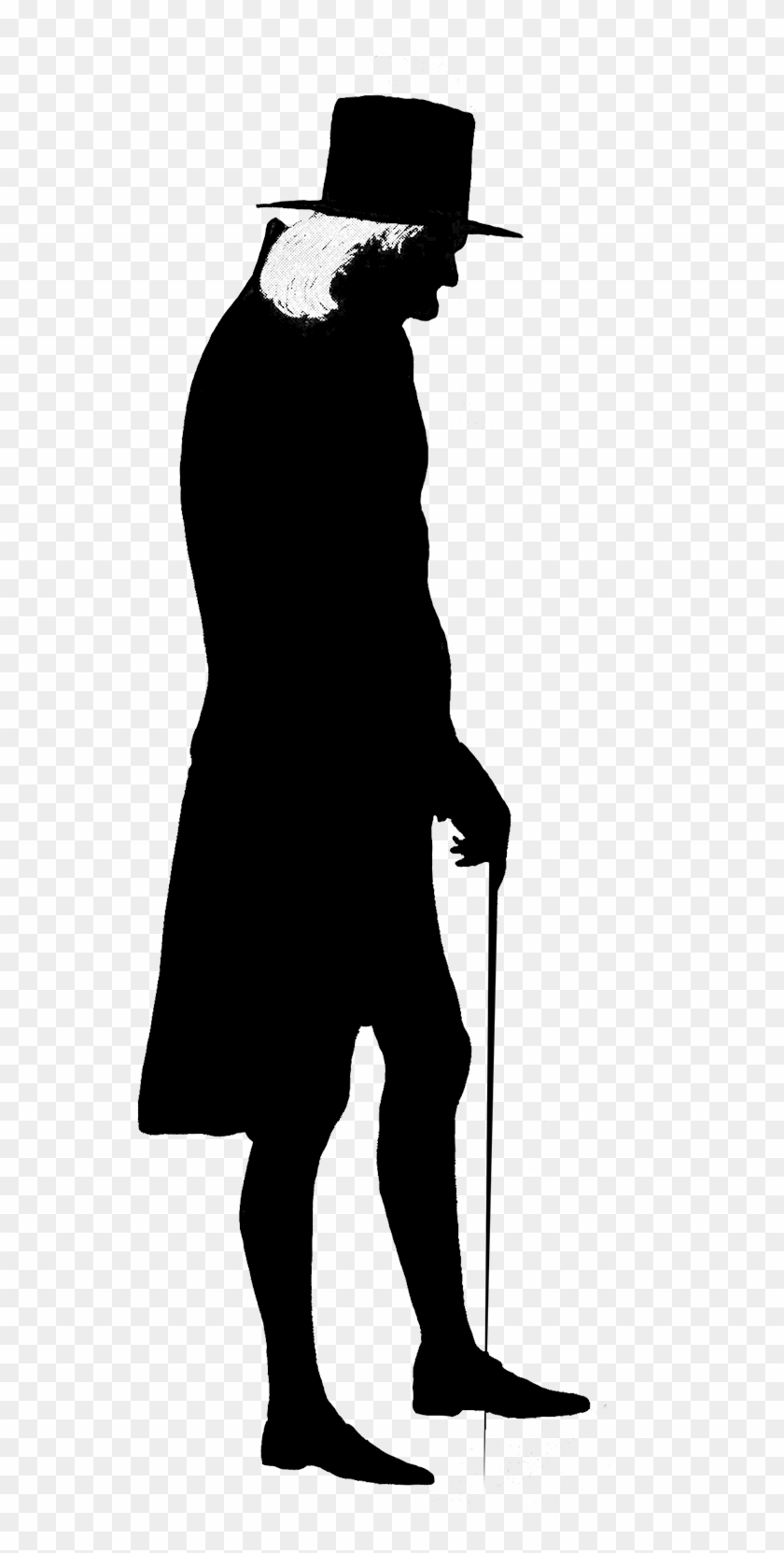 Silhouette Man Old - Silhouette - Full Size PNG Clipart Images Download