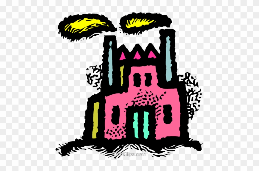 Factory With Smokestacks Royalty Free Vector Clip Art - Factory With ...