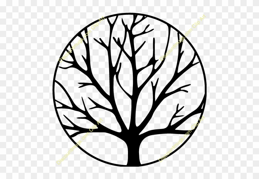 Swirly Family Tree Clip Art - Tree Without Leaves Coloring Page - Full ...