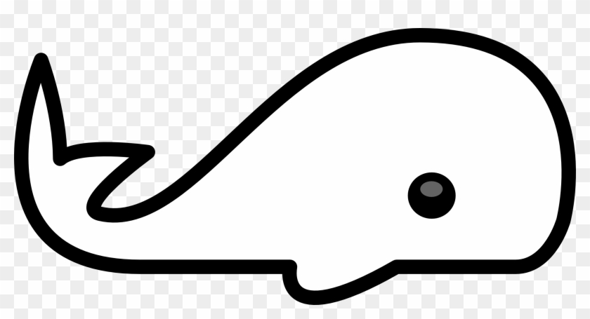 Blue Whale Clipart Coloring Page - Black And White Whale - Full Size ...