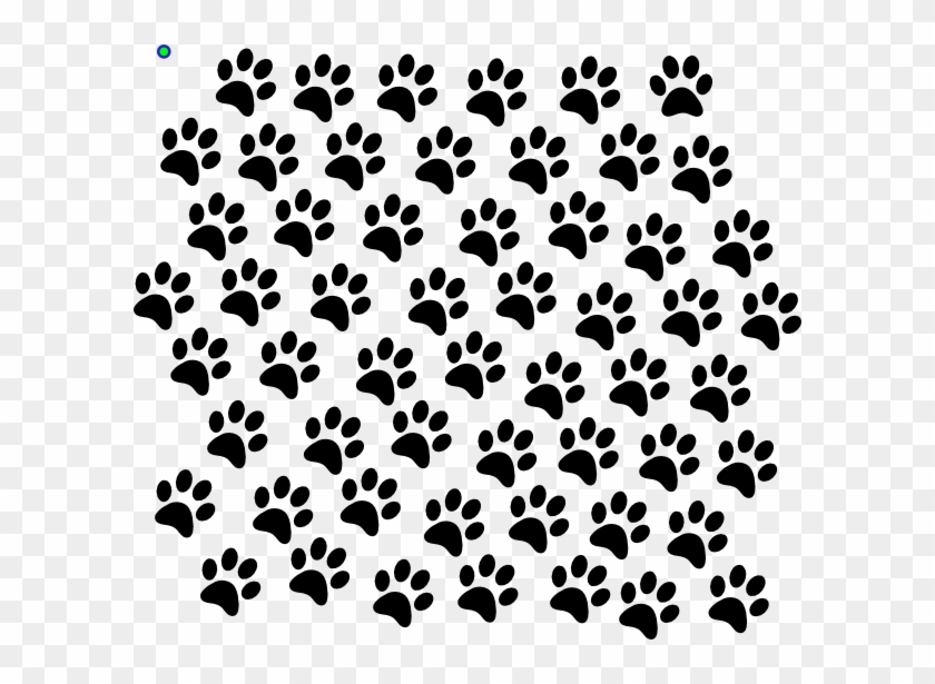 Black Paw Prints Clip Art At Clker - Paw Print Background Png - Full ...