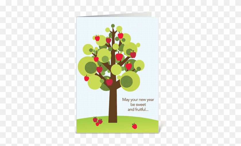 Fruitful Apple Tree - Greeting Card - Full Size PNG Clipart Images Download