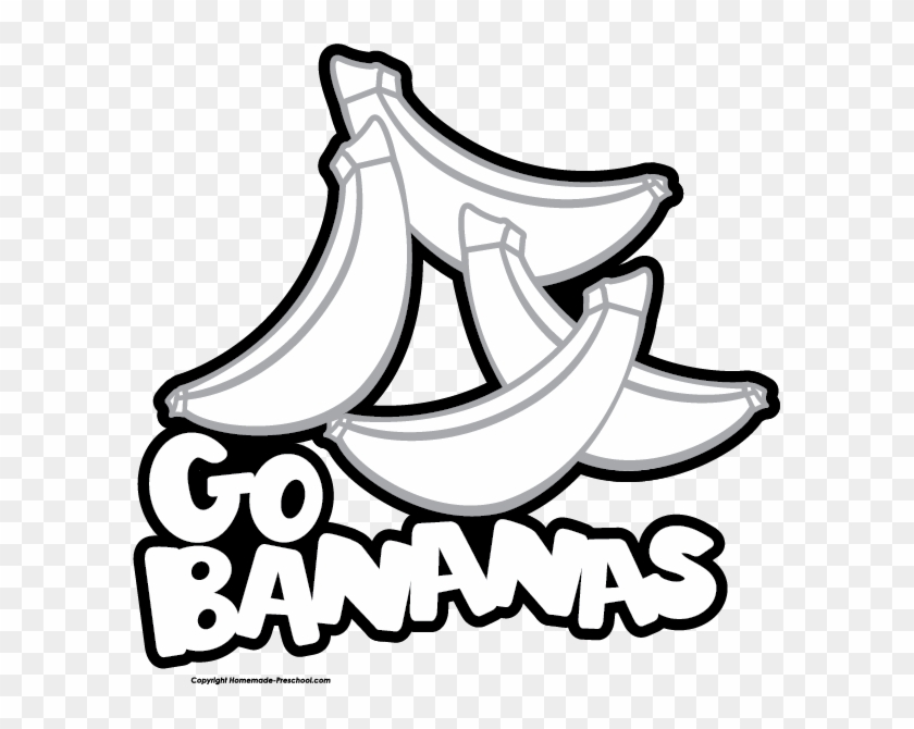Go Bananas Coloring Page - Full Size PNG Clipart Images Download