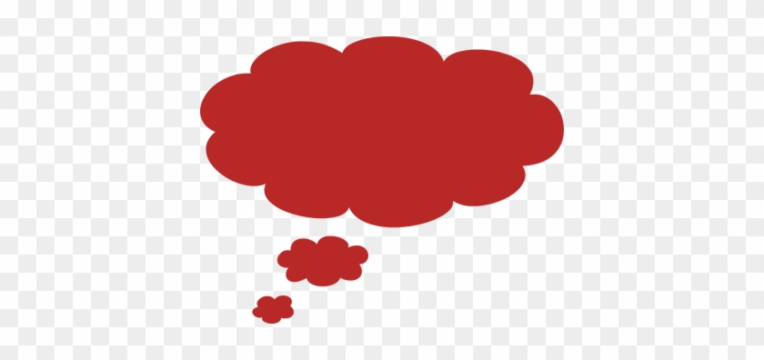 Cloud Shaped Thought Bubble - Red Thought Bubble Png - Full Size PNG ...