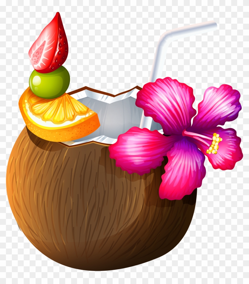 Coconut Drink Clipart 3 By Joshua - Coconut Drink Clip Art - Full Size ...
