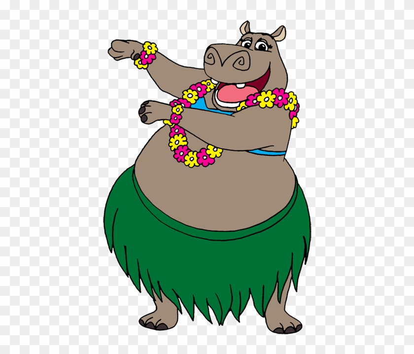Hula Gloria By Lionkingrulez - Funny Hippo Cartoon - Full Size PNG ...