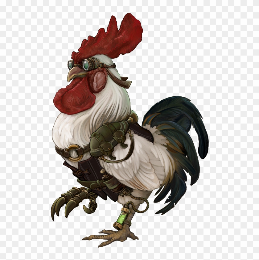 Steampunk City Rooster Illustration - Steampunk Rooster - Full Size PNG ...