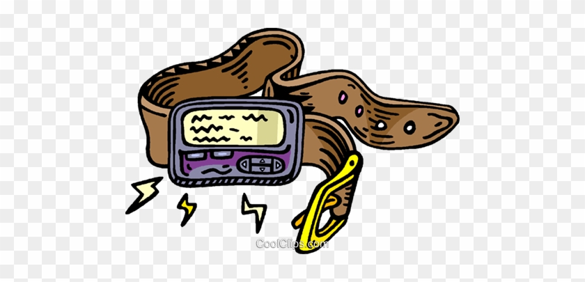 Belt With Beeper Royalty Free Vector Clip Art Illustration - Belt With ...