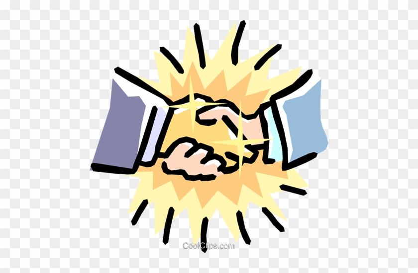 Golden Handshake Royalty Free Vector Clip Art Illustration - Golden ...