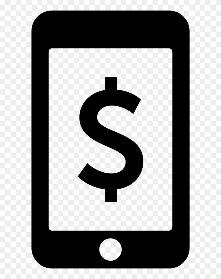 Dollar Sign On Tablet Or Phone Screen Svg Png Icon - Dollar Sign On ...