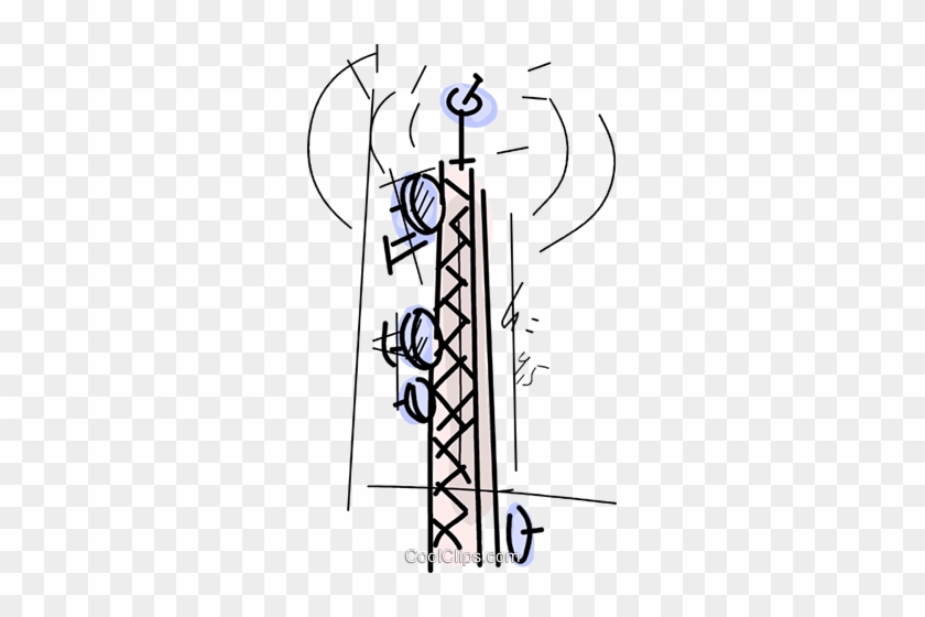 Communication Towers Royalty Free Vector Clip Art Illustration ...