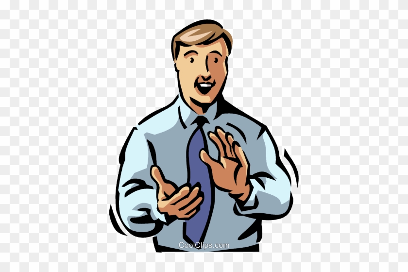Businessman Clapping Royalty Free Vector Clip Art Illustration ...