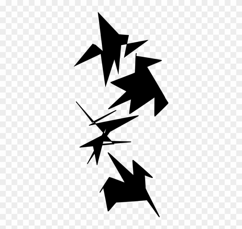 Line Angle Leaf Star Black M - Line Angle Leaf Star Black M - Full Size ...