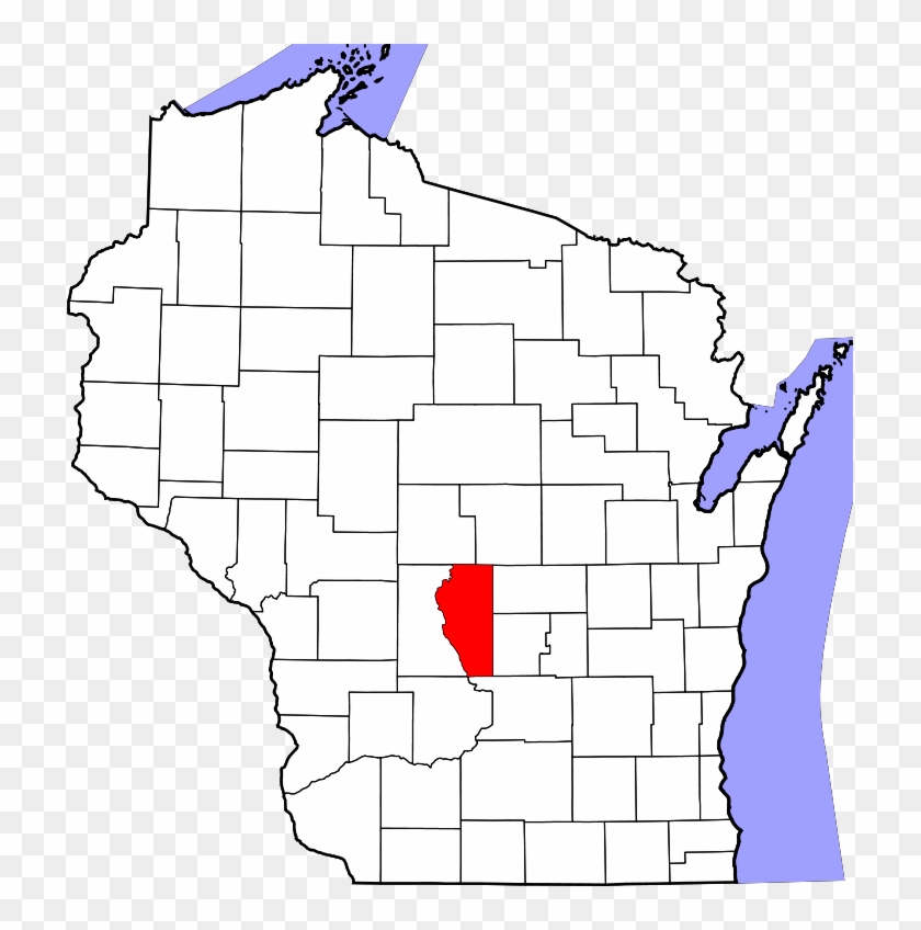 Map Of Wisconsin Highlighting Adams County - Map Of Wisconsin ...