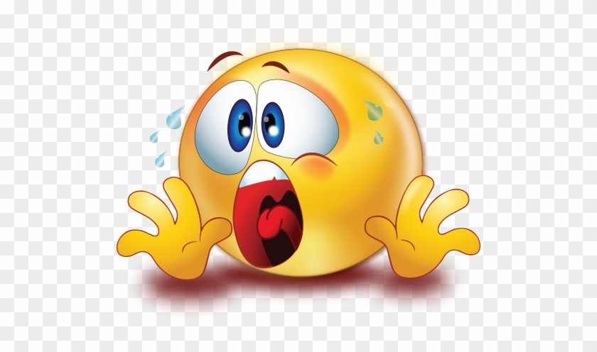 Frightened Scared Face With Sweat Smiley Emoji Sticker - Frightened ...
