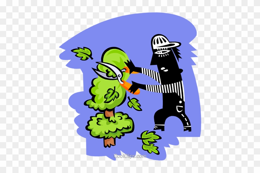 Yard Worker Royalty Free Vector Clip Art Illustration - Yard Worker ...