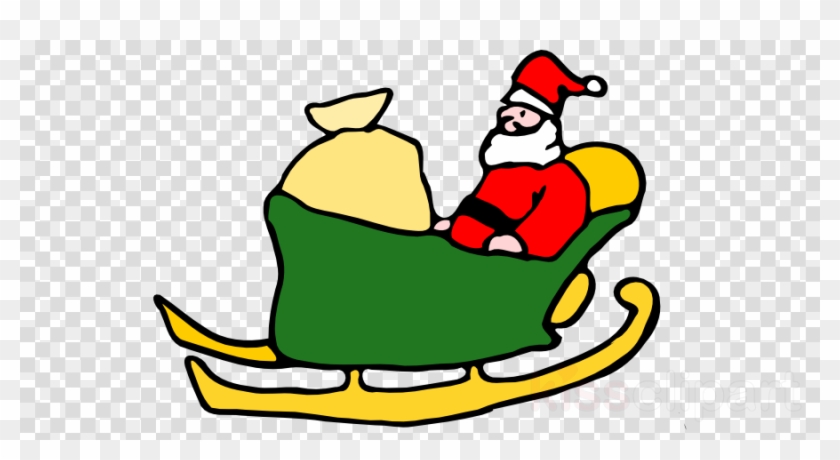 Santa On His Sleigh Drawing Clipart Santa Claus Rudolph - Santa On His ...