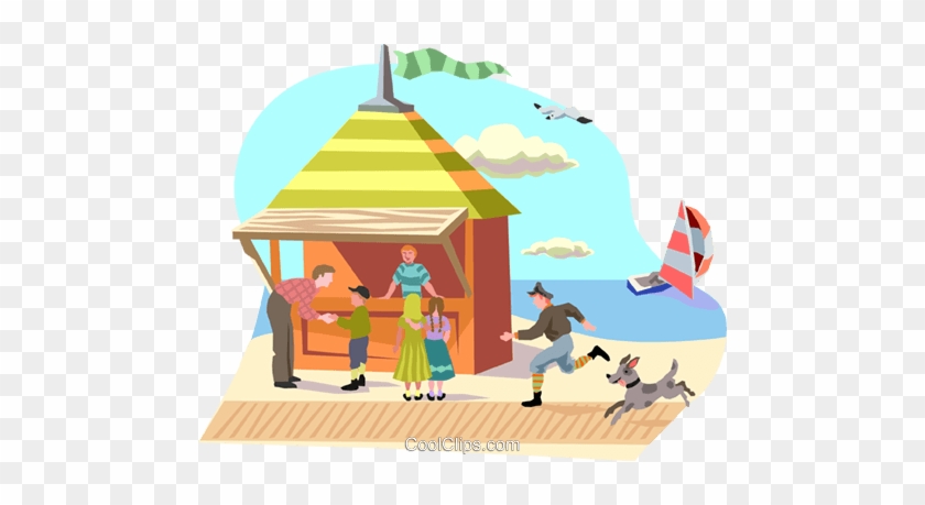 Day At The Beach Royalty Free Vector Clip Art Illustration - Day At The ...