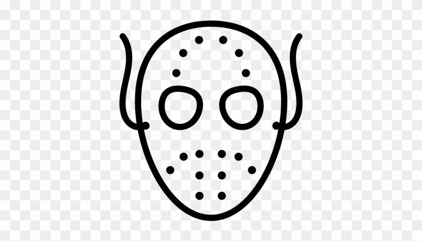 Halloween Scary Mask Outline Vector - Halloween Scary Mask Outline ...