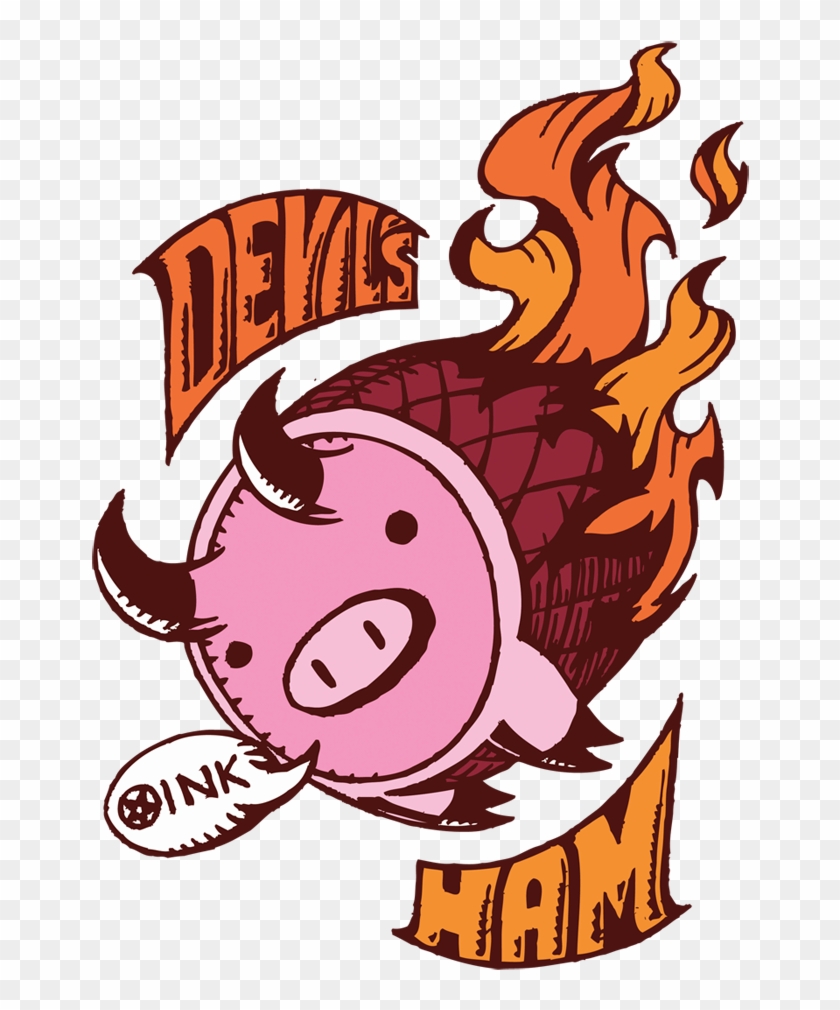 Devil's Ham By Darksilvania - Devil Pig Cartoon - Full Size PNG Clipart ...