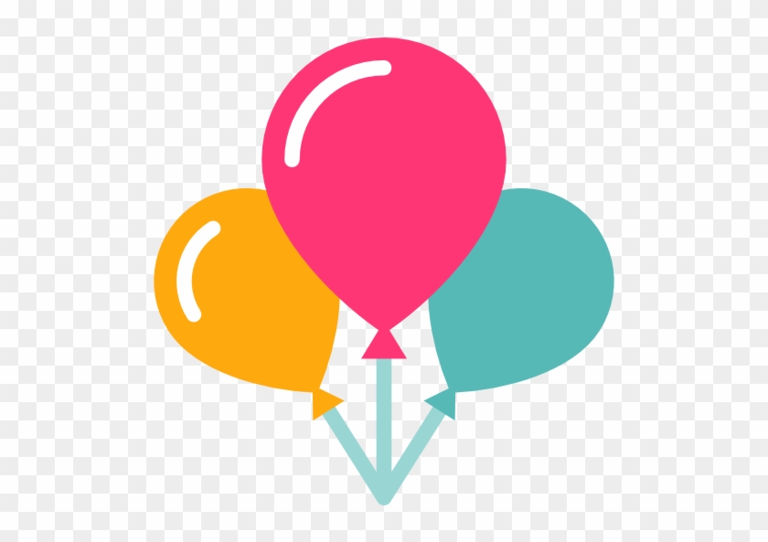Balloons Free Icon - Balloon Flat Design Png - Full Size PNG Clipart ...