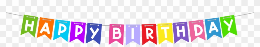 Birthday Clip Art - Happy Birthday Banner Transparent Background - Full ...