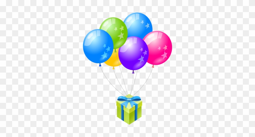 Birthday Cake Balloon Party Clip Art - Happy Birthday Friend Balloons ...