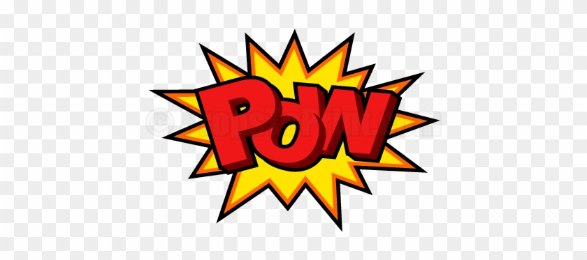 Printable "pow" Comic Book Photo Booth Prop - Boom Comic Book Font ...