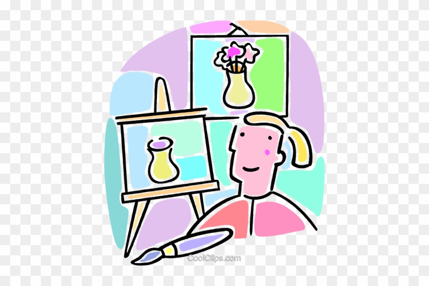 Student In Art Class Royalty Free Vector Clip Art Illustration ...