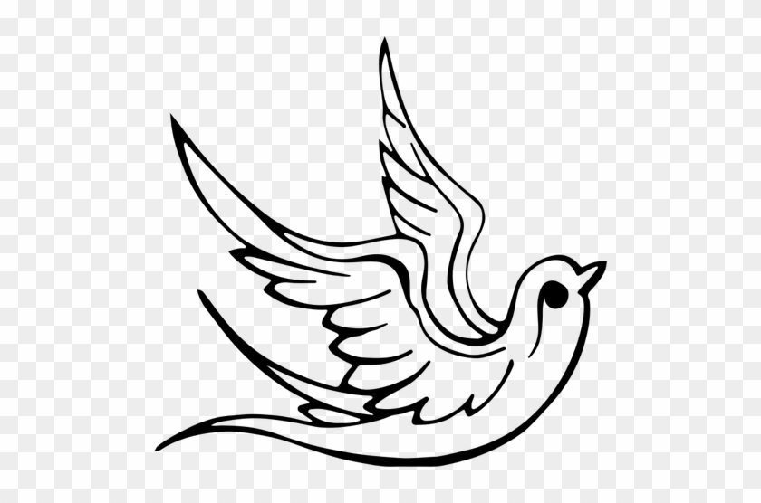 Dove Line Art - Dove Line Art - Full Size PNG Clipart Images Download