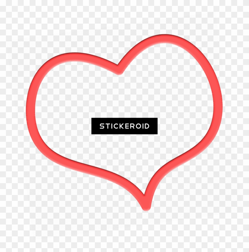 Heart Outline Red Drawing - Heart Outline Red Drawing - Full Size PNG ...