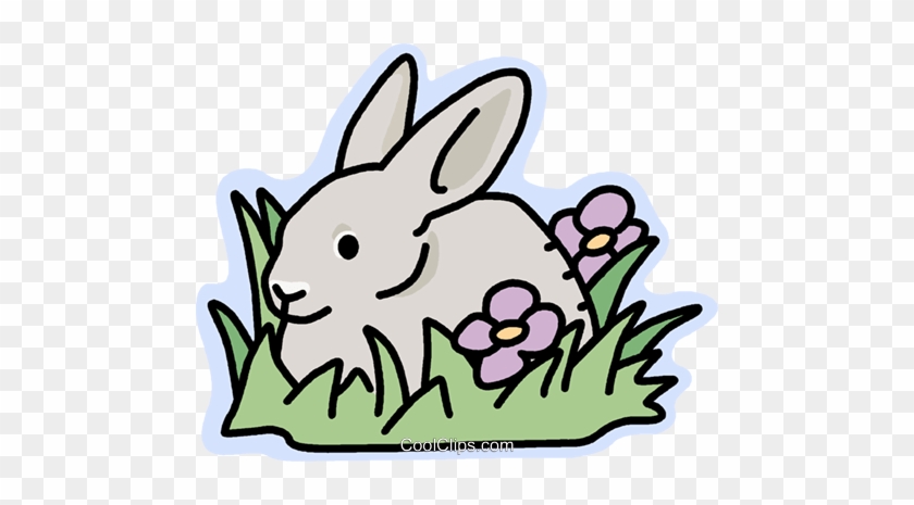 Rabbit In The Grass Royalty Free Vector Clip Art Illustration - Rabbit ...