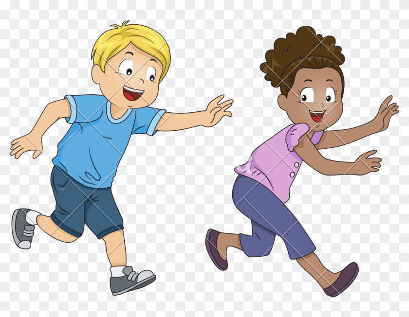 Kids Playing Tag Game - Kids Playing Tag Game - Full Size PNG Clipart ...