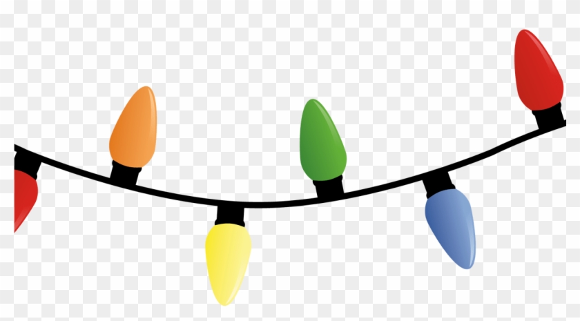 Transparent Christmas Lights Clip Art Black And White - String Of ...