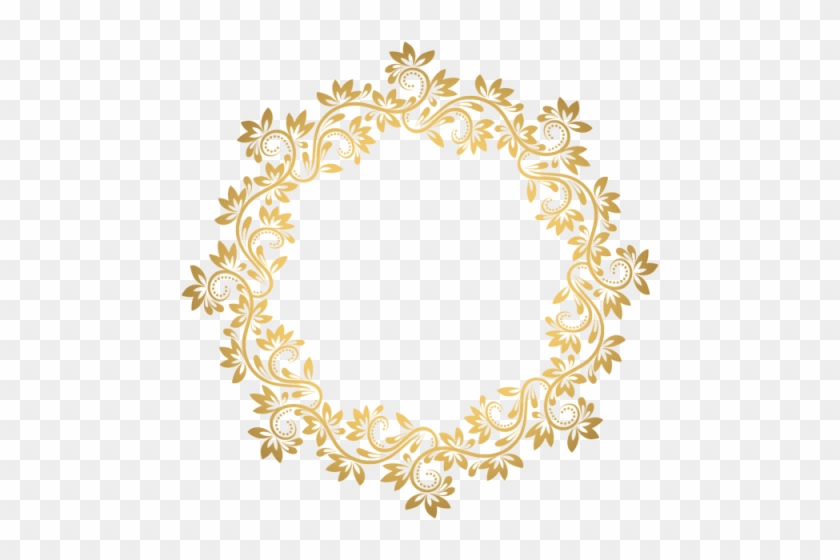 Free Png Download Gold Deco Round Border Clipart Png - Golden Border ...