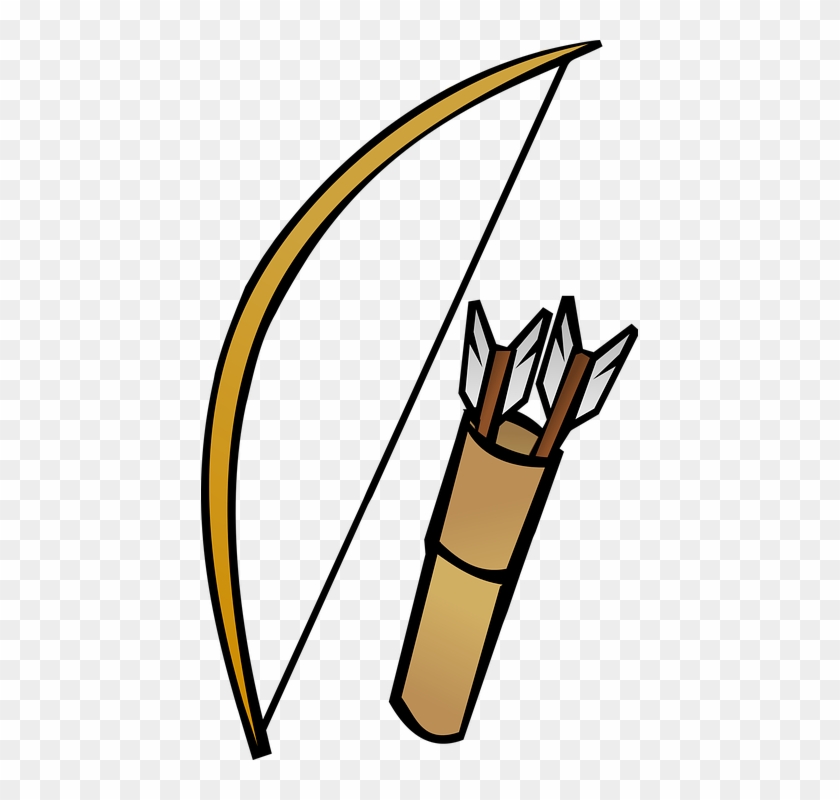 Weapon Clipart Bow Arrow - Bow And Quiver - Full Size PNG Clipart ...