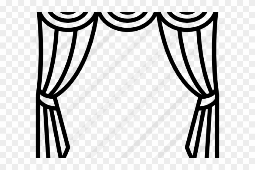 Drawn Curtain Svg - Curtain - Full Size PNG Clipart Images Download