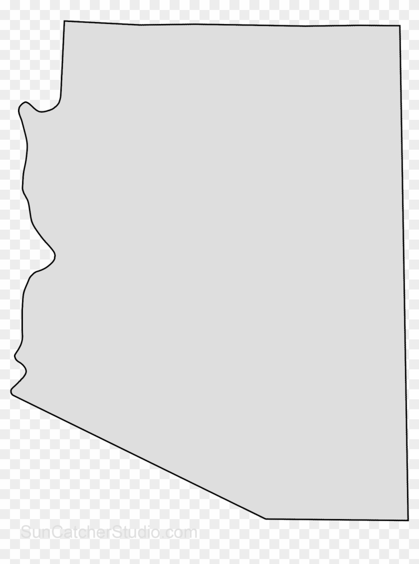 Arizona Map Outline Png Shape State Stencil Clip Art - Arizona Map ...