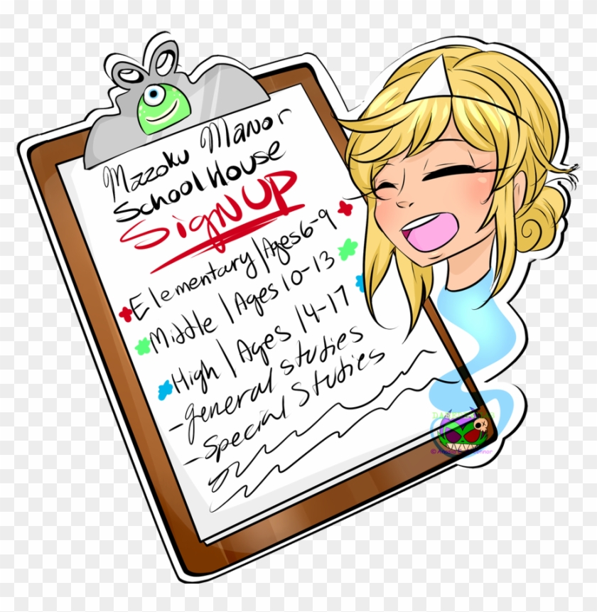 School Sign Up Sheet By Daredevil48 - Cartoon - Free Transparent PNG ...